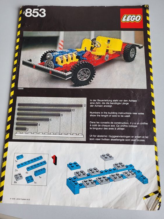 Lego Bauanleitung 853 retro 80er Jahre Rarität für Sammler (Gebraucht ...