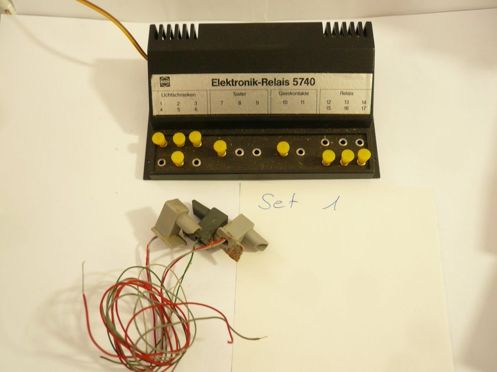 BUSCH 5962 + 5740 IR LICHTSCHRANKE + ELEKTRONISCHES RELAIS (Neu (gemäss ...