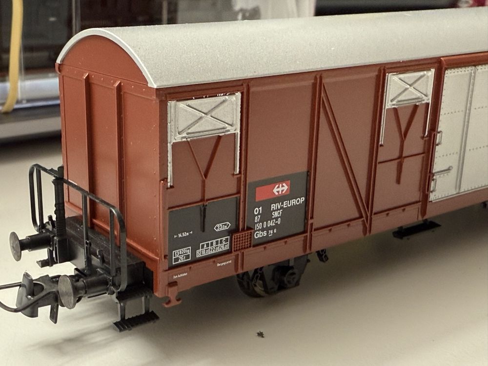 Roco 66662 SBB-SNCF Gbs gedeckter Güterwagen / DC HO (Gebraucht) in Jonschwil für CHF 19 – mit ...
