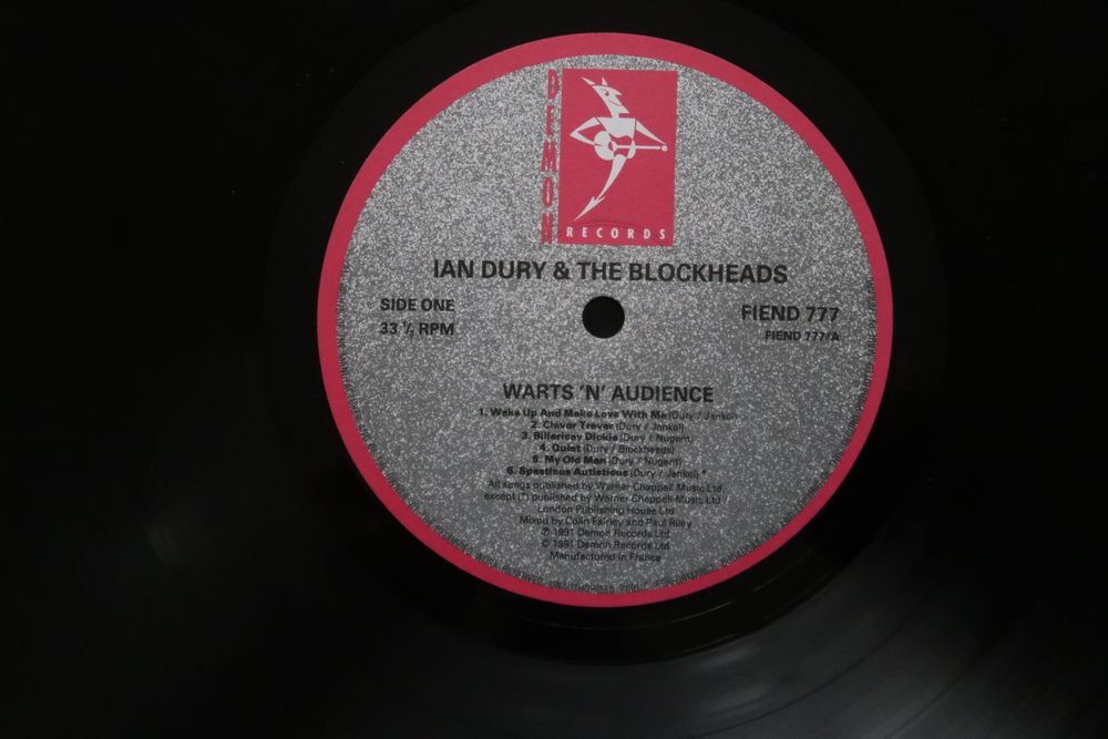 IAN DURY & THE BLOCK HEADS - WARTS'N'AUDIENCE - LIVE - LP (Gebraucht ...