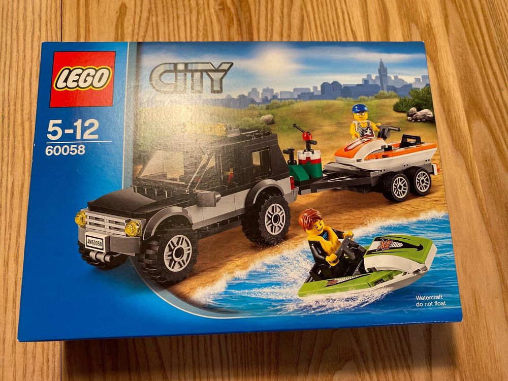 Lego City Baukasten 60058 / Jeep mit Anhänger Watercraft (Neu und ...