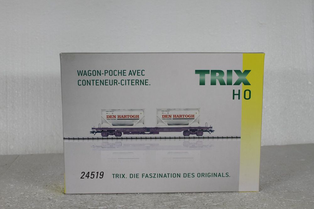 Trix 24519 SNCF Taschenwagen mit Hoyer Tankcontainern (Neu (gemäss ...