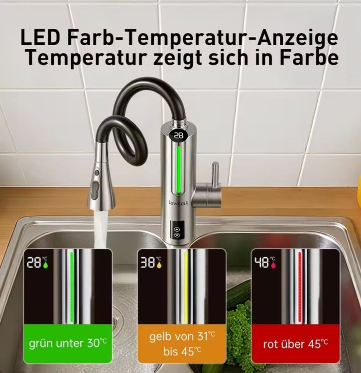 Durchlauferhitzer Wasserhahn, Warmwasser in Sekunden! (Neu und ...