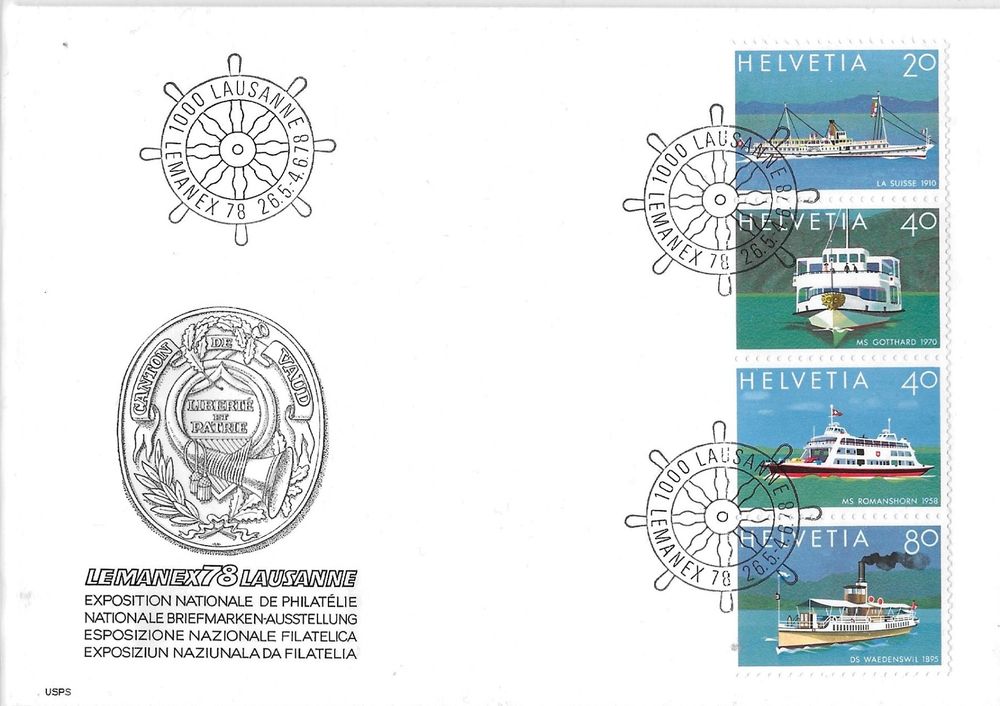 FDC 4er Streifen aus Block 1978 (Gebraucht) in Zürich für CHF 2 – mit Lieferung auf Ricardo kaufen