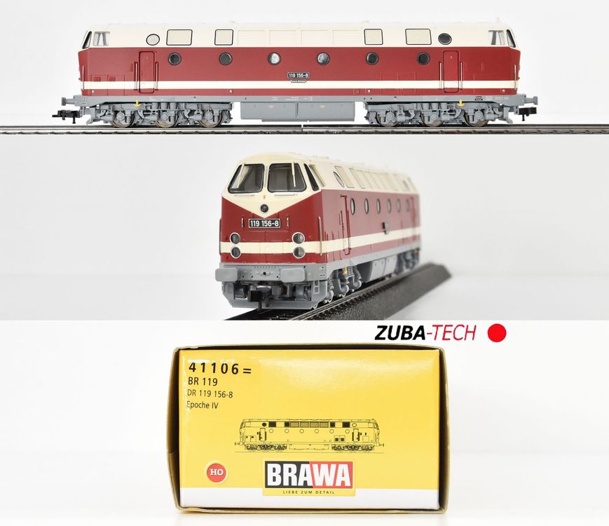 Brawa 41106 Diesellok BR 119 DR H0 GS Analog mit OVP (Gebraucht) in St ...