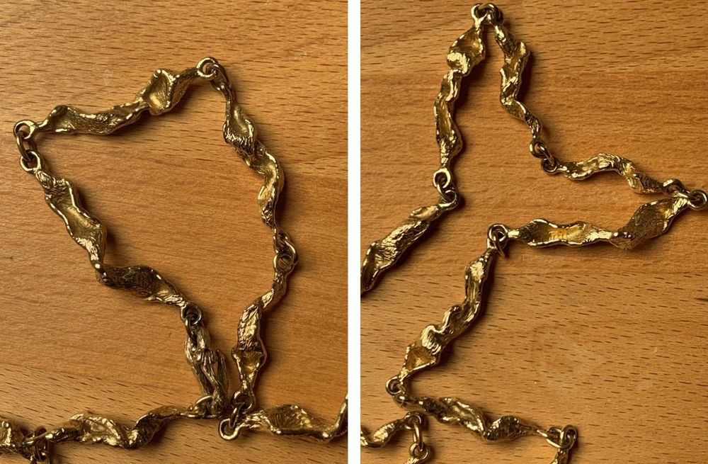 GILBERT ALBERT Collier en mailles froissées en argent doré | Kaufen auf ...