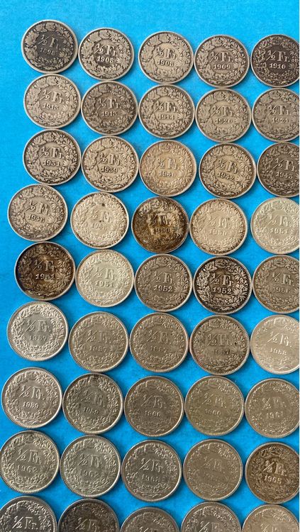 50 Rappen 1898 - 1967 Silber Münzen (Gebraucht) in Hittnau für CHF 92 – mit Lieferung auf ...