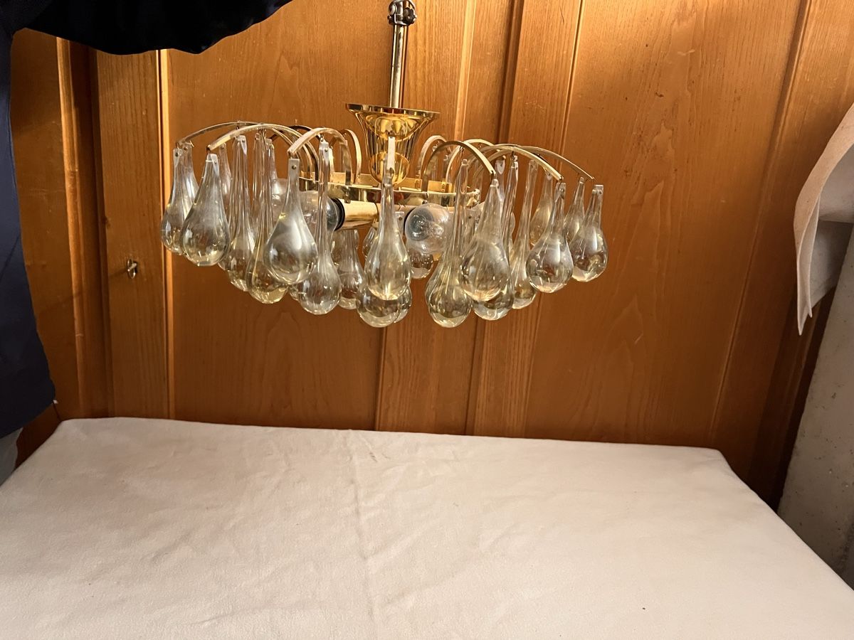 Vintage Lampe/Deckenlampe mit Glas Tropfen (116) (Gebraucht) in Illnau ...