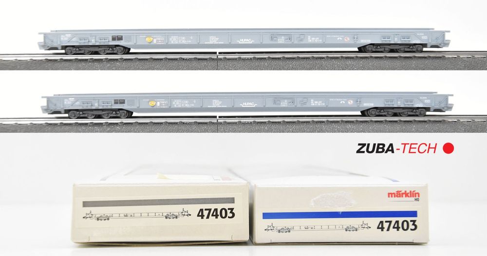2x Märklin 47403 RoLa-Wagen Hupac H0 WS mit OVP (Neu (gemäss ...