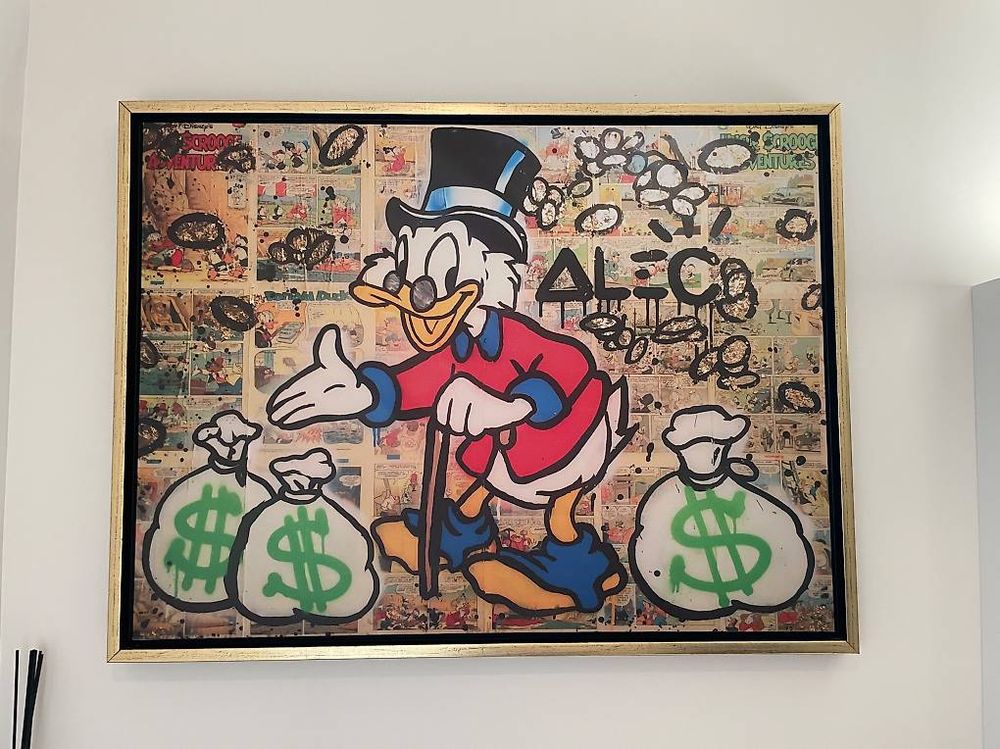 Tableau Alec Monopoly print Donald Duck $$$ street art (D'occasion) à ...