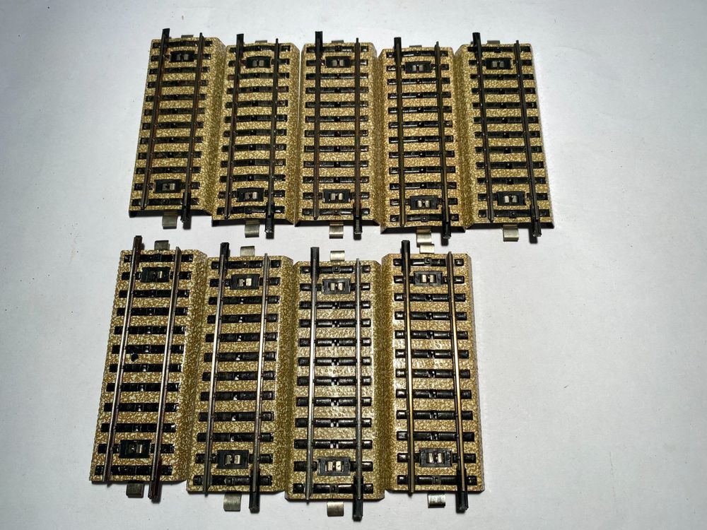 Märklin 9x M-Gleis gerade Ausgleichsschienen 5107 Länge 1/2 (Gebraucht ...