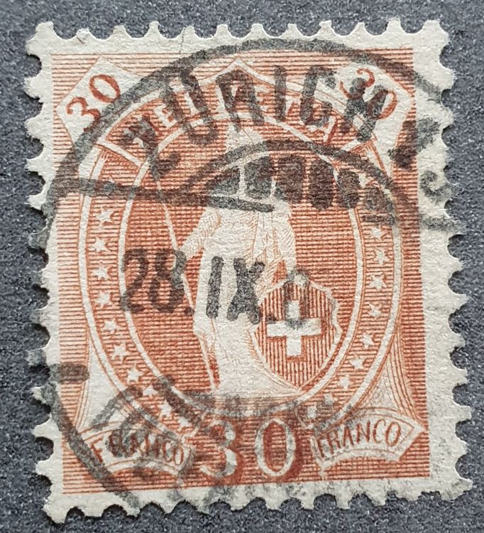 Stehende Helvetia Zürich 88A Kat. 4.- (Gebraucht) in Balgach für CHF 1 ...