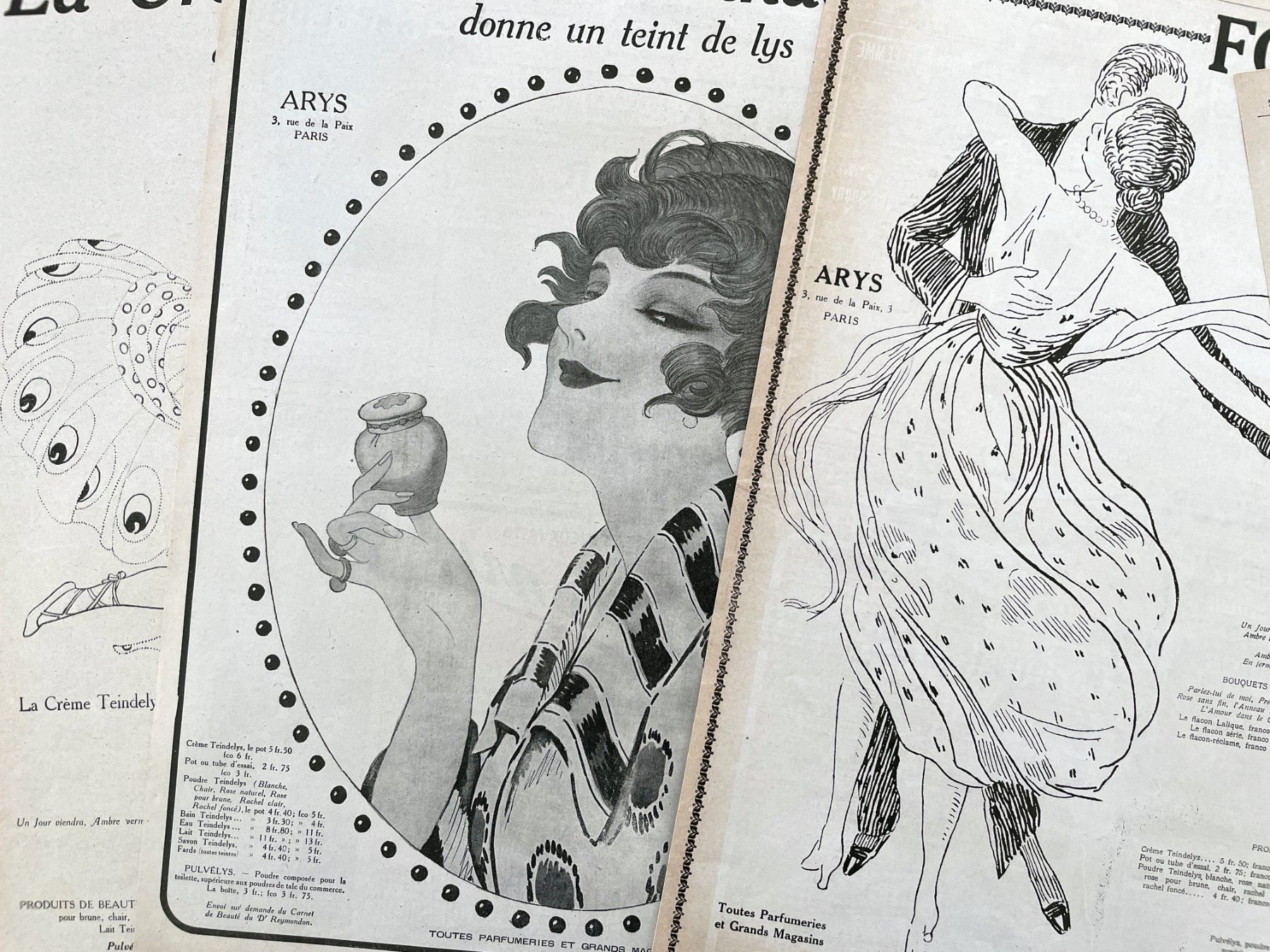 Arys Parfum - 4 alte Werbungen / Anciennes publicités 1920 (Gebraucht ...