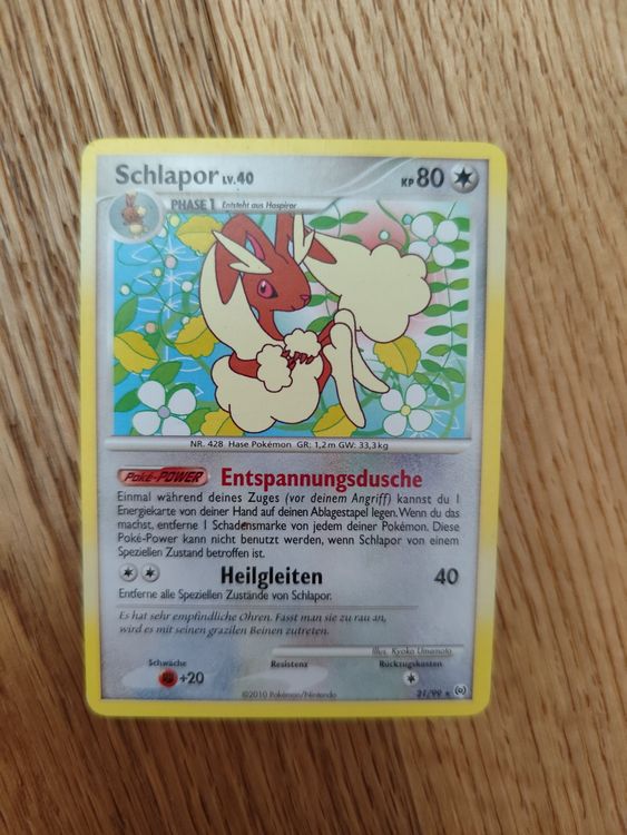 Pokemon Schlapor Platinum Arceus Rare non holo (Neu (gemäss ...