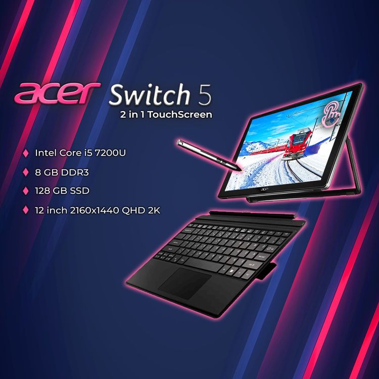 Acer Switch 5 Tablet i5-7200U, 8Gb RAM & 128GB SSD,Win10Home (Gebraucht ...