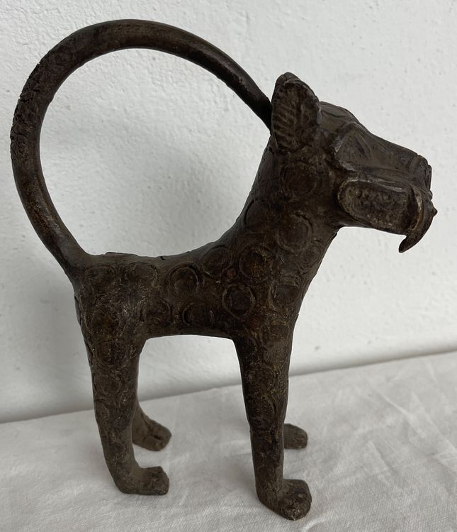 feiner alter Leopard Bronze Benin Höhe 14 cm | Kaufen auf Ricardo