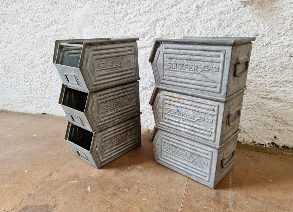 6 Schäfer Industrie Stapelboxen Kisten Metallkisten | Kaufen auf Ricardo