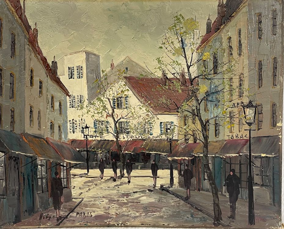 Parisstrassenszene Gemälde unleserlich Signiert (Gebraucht) in Root für CHF 35 – mit Lieferung ...