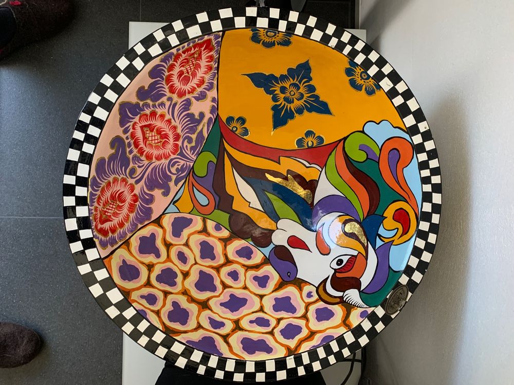 Tom's Drag Art Schale Schüssel bunt/gold Deko Wohnen Kunst (Gebraucht ...