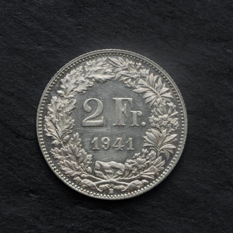 Silbermünze 2 Franken 1941, CH-Münze, Helvetia | Kaufen auf Ricardo