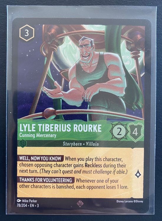 Lorcana FOIL LYLE TIBERIUS ROURKE 78/204 EN-3 Super Rare (Gebraucht) in ...