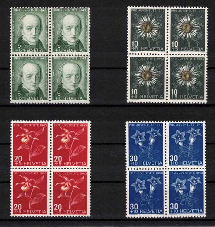 Pro Juventute 1943 im 4er-Block ** (Neu (gemäss Beschreibung)) in Nuglar für CHF 3 – mit ...