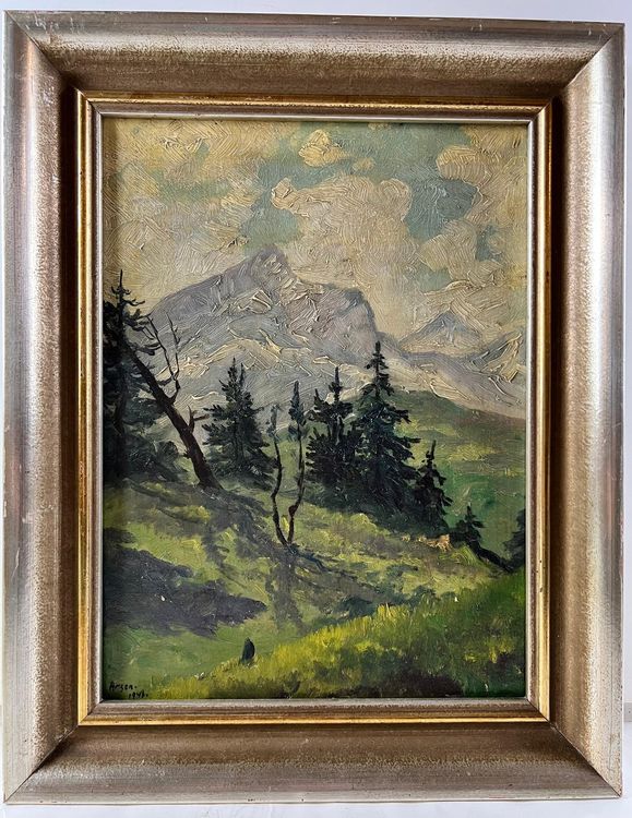 Alte Berglandschaft Gemälde signiert. (Gebraucht) in Neuhausen am Rheinfall für CHF 15 – mit ...