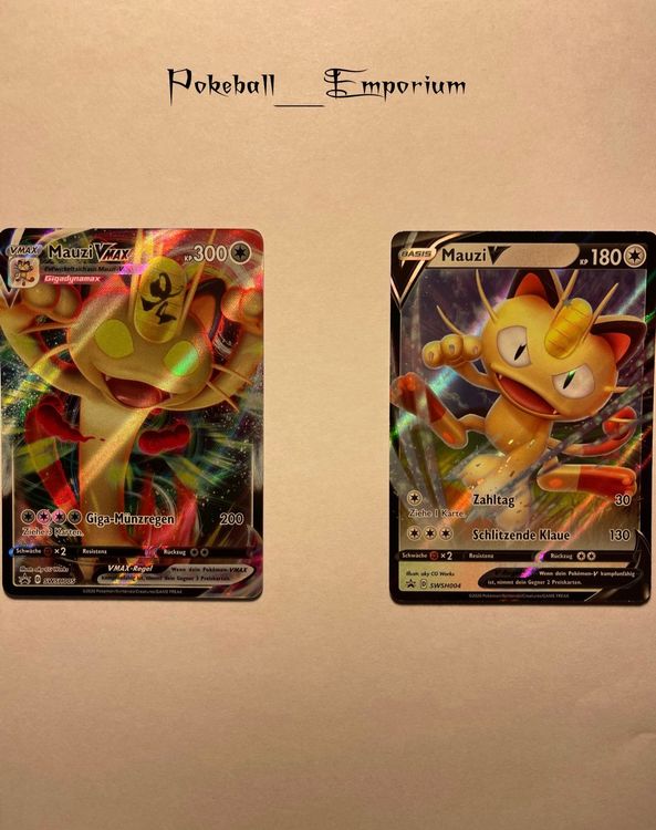 Pokemon Promo Mauzi V SWSH04 und Vmax SWSH005 DE (Neu (gemäss ...