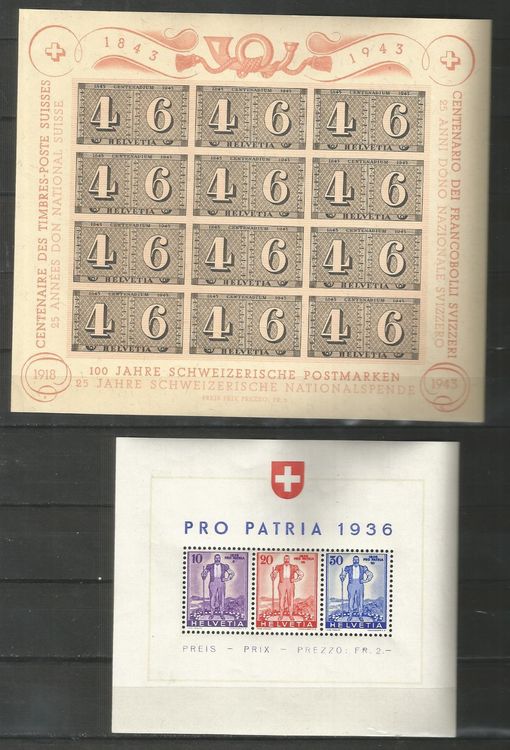 ** SAMMLUNG: BLÖCKE SCHWEIZ AB 1936 ** | Kaufen auf Ricardo