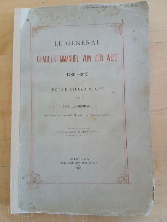 armée suisse "Le Général Charles-Emmanuel von der Weid" 1882 (Gebraucht ...