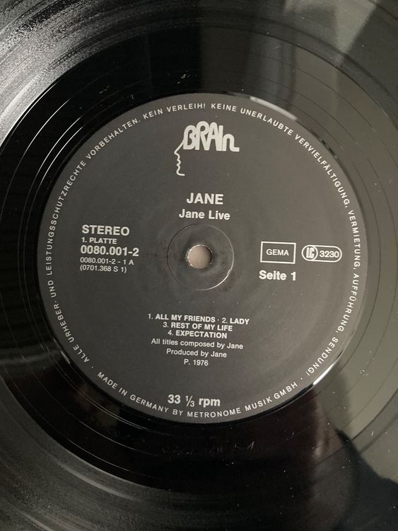 Jane - Jane Live - Doppel Album | Kaufen auf Ricardo