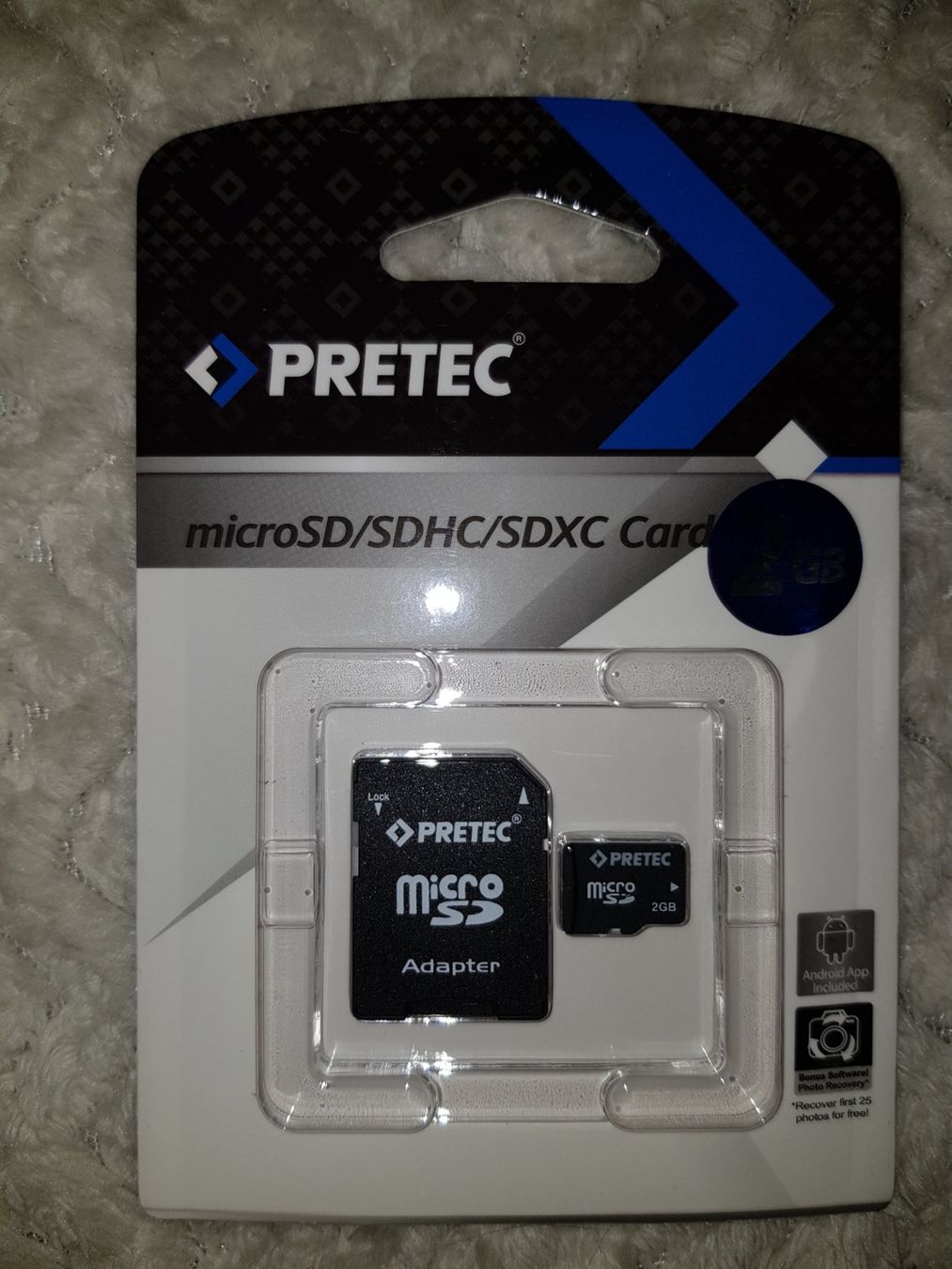 2 GB Micro SD/SDHC/SDXC Card mit Adapter von PRETEC (Neu und ...