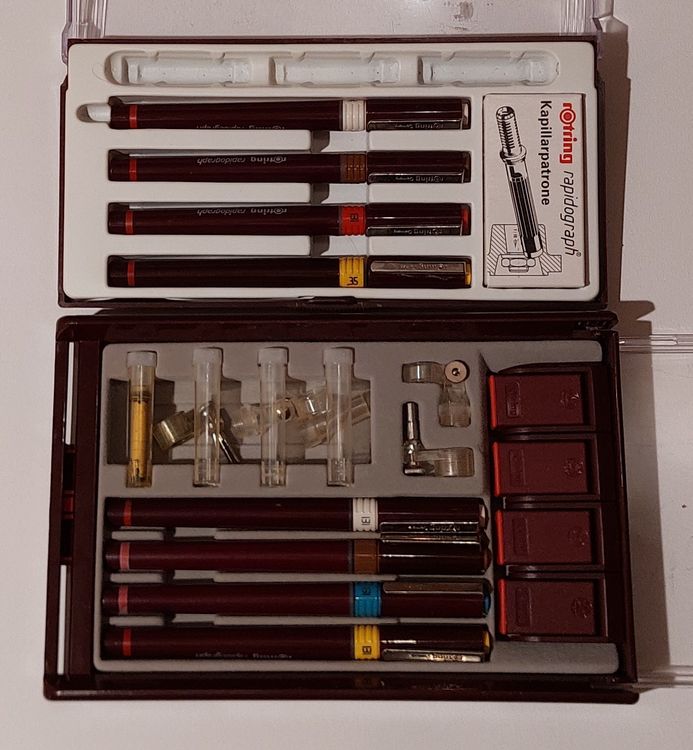 Rotring Rapidograph Tuschefüller Set, komplett. 2 Sets. (Gebraucht) in ...