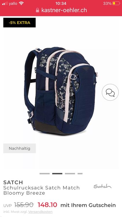 Satch Schulrucksack mit Etui (Gebraucht) in Rudolfstetten für CHF 49 ...