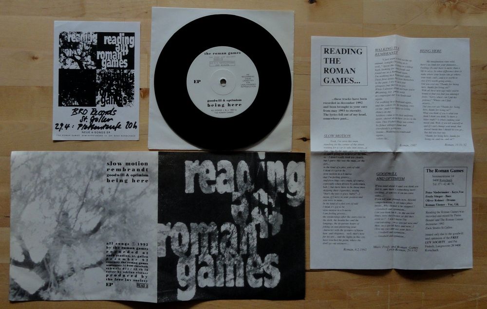 EP-SI THE ROMAN GAMES 33 1/3 RPM INDIE ROCK SWISS KULT (Gebraucht) in ...