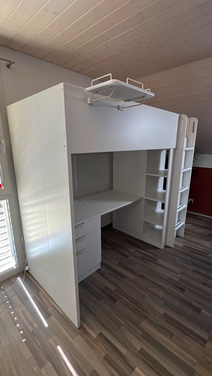 Hochbett weiss mit Schreibtisch & Schrank, Jugendzimmer (Gebraucht) in Busswil BE für CHF 222 ...