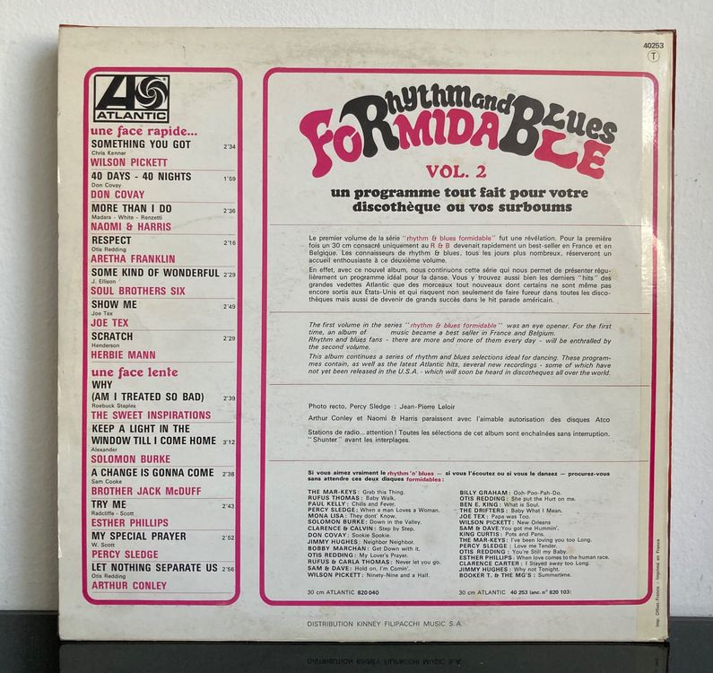 VARIOUS🔸Rhythm And Blues Formidable Vol. 2 LP *Near-Mint* (Neu (gemäss Beschreibung)) in ...