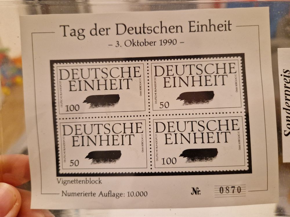 Briefmarke "Deutsche Einheit" 1990 (Neu und originalverpackt) in St ...