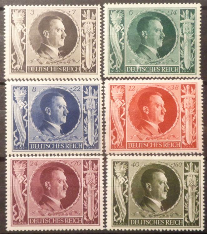 DEUTSCHES REICH 1943: Zweitletzter Geburtstag Hitlers ** (Gebraucht) in Zürich für CHF 21 – mit ...