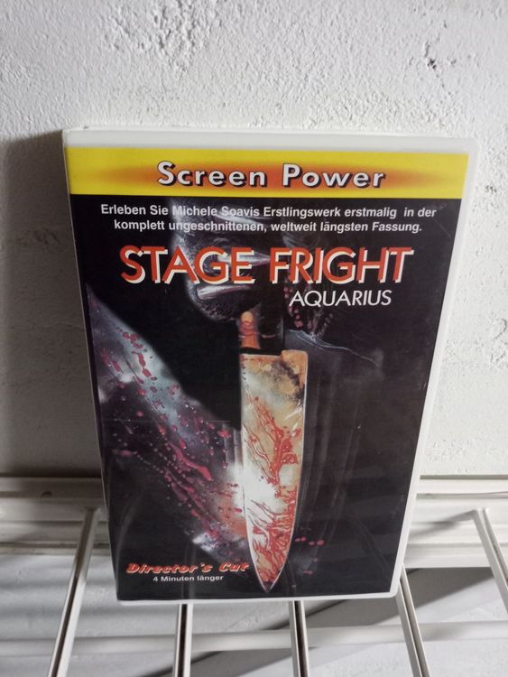 VHS STAGE FRIGHT-AQUARIUS SCREEN POWER VIDEO DIRECTOR' S CUT (Gebraucht ...