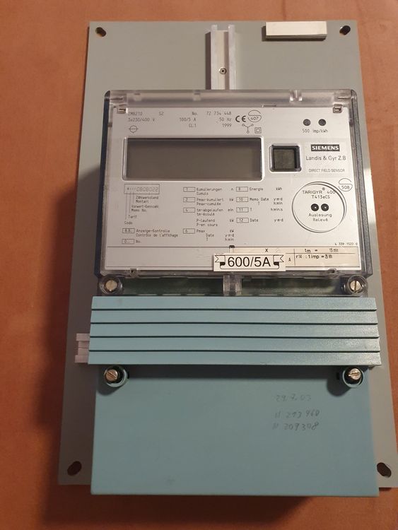Stromzähler Siemens Landis & Gyr Z.B ZMB210 TARIGYR 400 T413 (Gebraucht ...