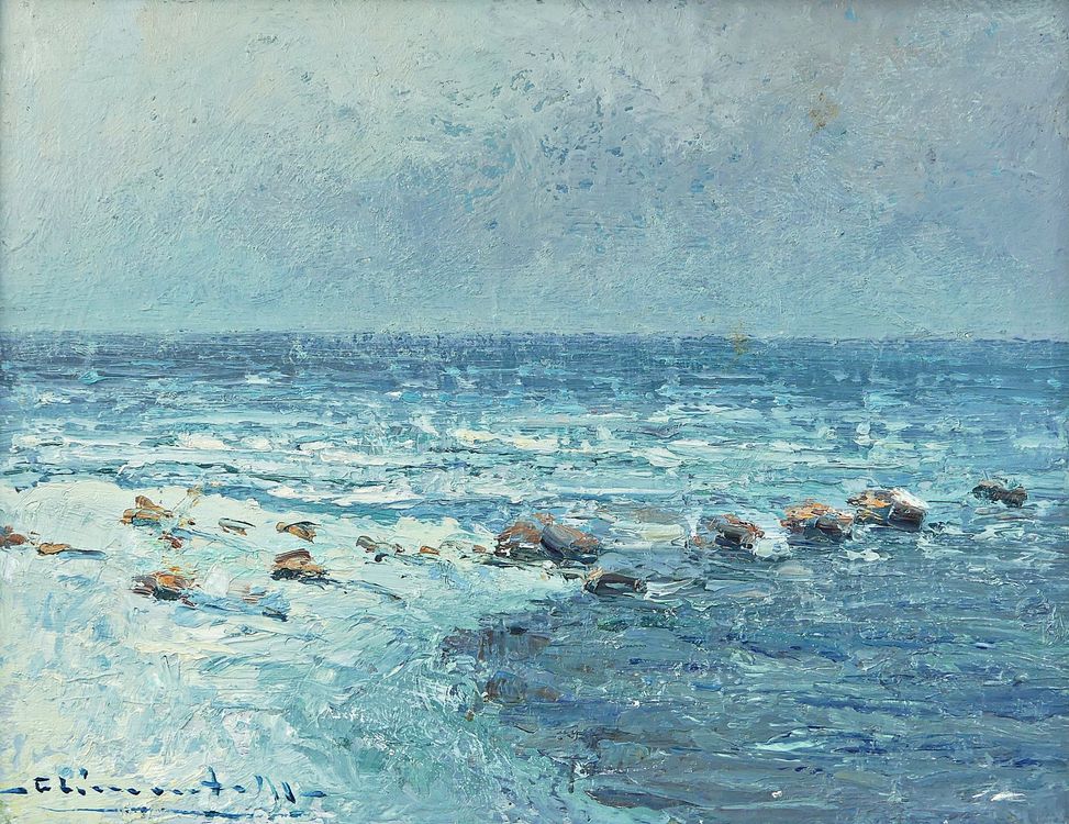 Max CLEMENT (1912-1995) - Ölgemälde Stürmischer Murtensee! (Gebraucht ...