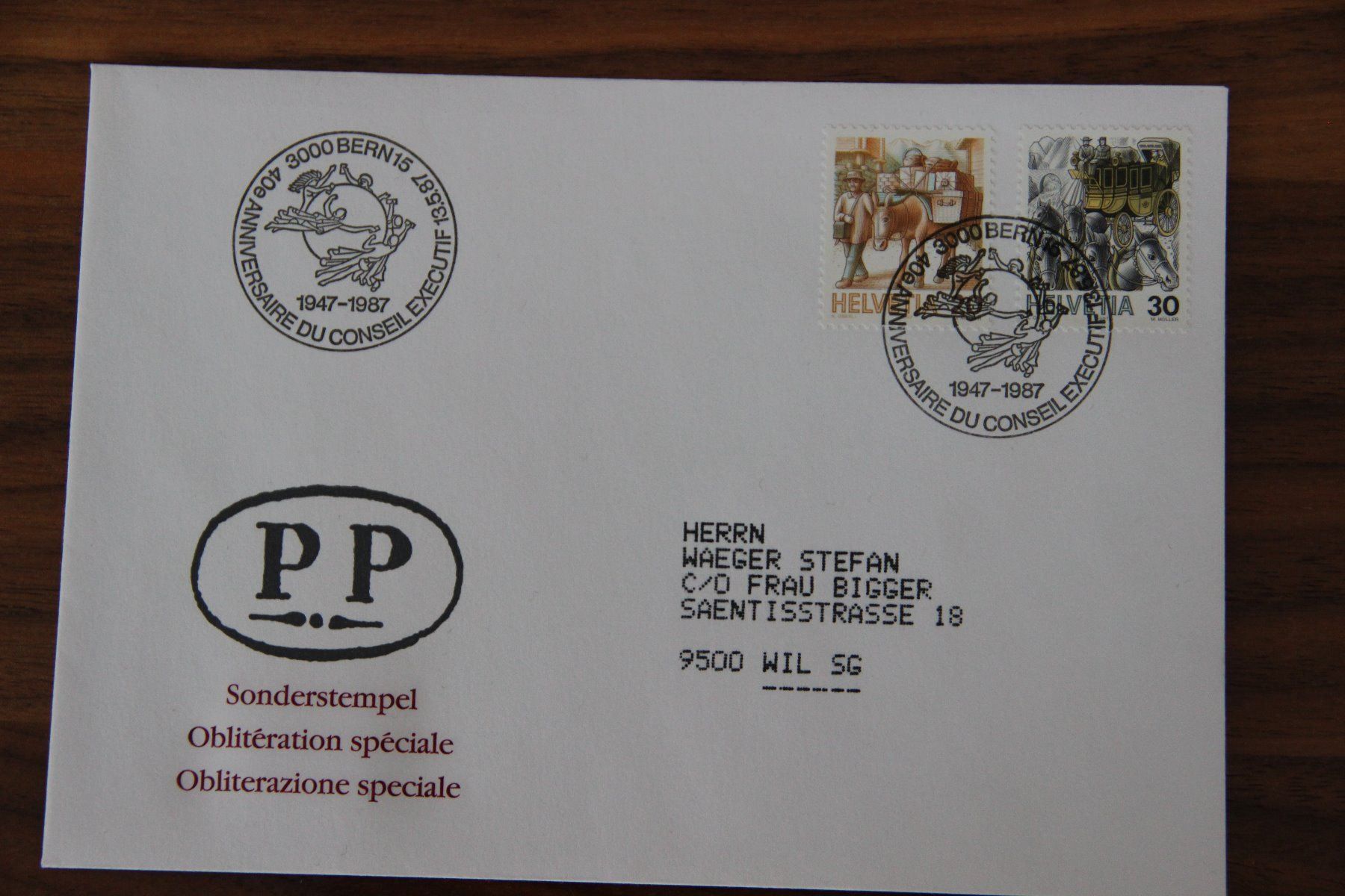 Schweiz 1987 - Anniversaire du Conseil Executif (40 ans) (Neu (gemäss Beschreibung)) in Jona für ...