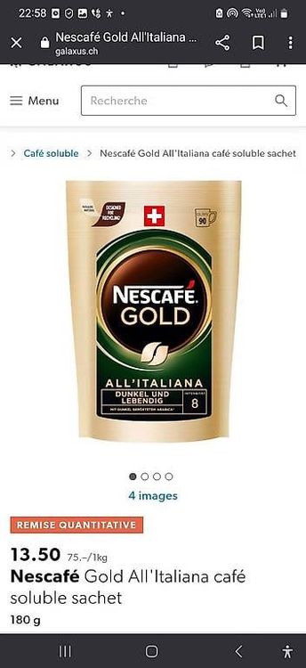 5X Nescafé all'Italiana 180g (Gebraucht) in Ste-Croix für CHF 50 – mit ...