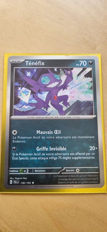 Carte Pokémon Ténéfix 136/193 Holo Écarlate et Violet EV02 (Neu (gemäss ...