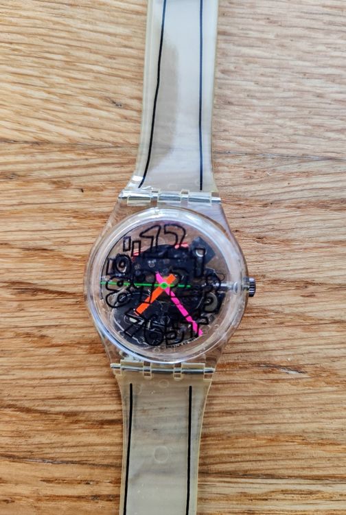 Ultra Rare Vintage Montre Swatch SCRIBBLE Edition Limitée (Neu und originalverpackt) in Genève ...