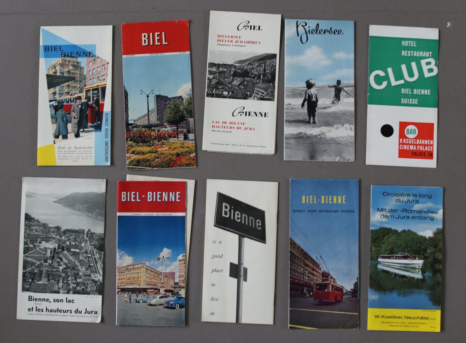 7 Stadt- und 3 Umgebungspläne Biel/Bienne, 40er bis 60er (Gebraucht) in Biel/Bienne für CHF 35 ...