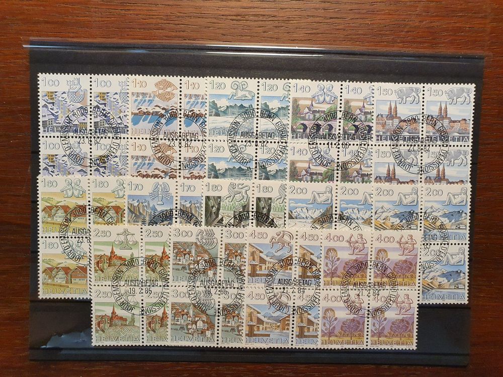 Tierkreiszeichen 1982-86 4-er Blöcke ET ++ | Kaufen auf Ricardo