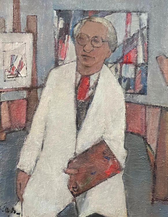 Walter Emil Müller. Seltenes Selbstporträt. Öl auf Pavatex (Gebraucht) in Zumikon für CHF 510 ...