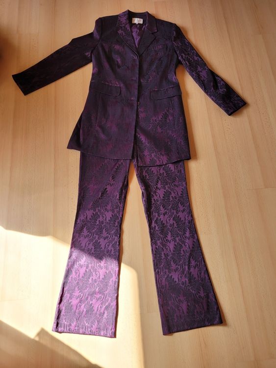 Anzug tailliert Sergio Donna Damen 42 lila ungetragen edel | Kaufen auf ...